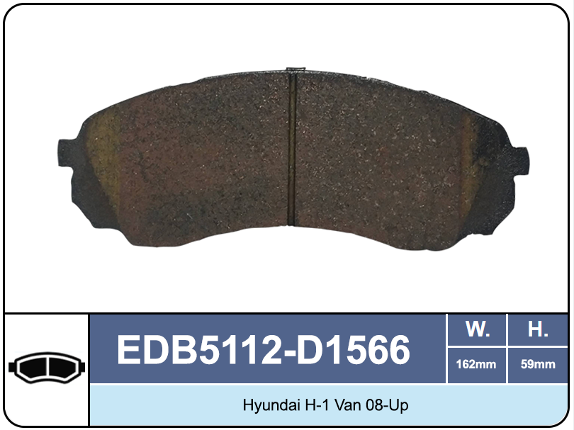 Pastilla de freno para yundai H-1 Van 08-Up EDB5112 marca ECOBREX